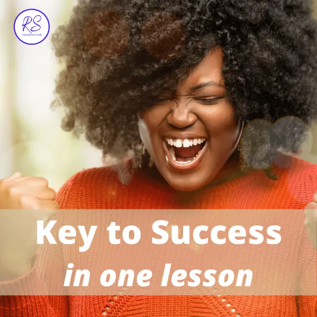 This is the key to success in one lesson - Roy Sutton