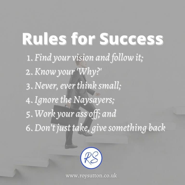 5 secret steps to tackling life and achieving success - Roy Sutton