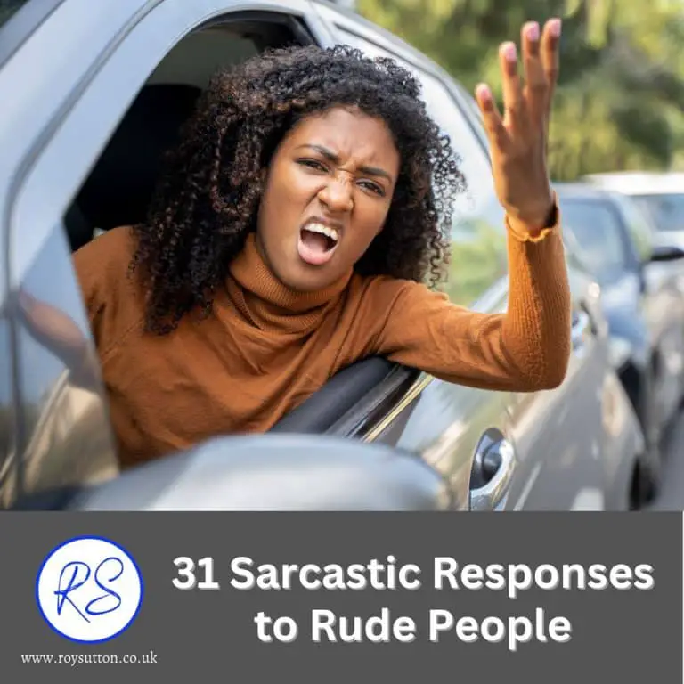 31 sarcastic responses to rude people - Roy Sutton