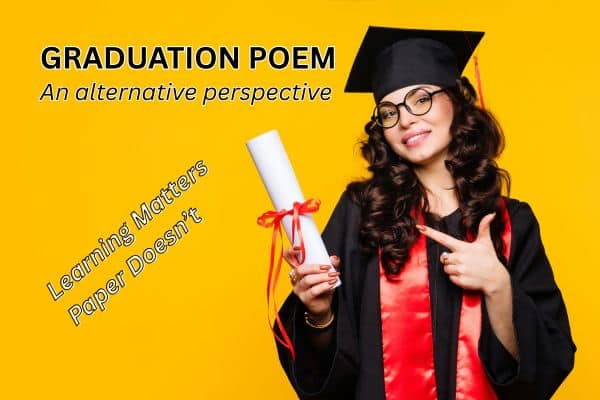 Graduation Poem - An alternative perspective - Roy Sutton